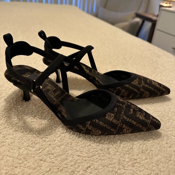 Fendi | Shoes | Colbi 55mm Logo Slingback Pumps | Poshmark